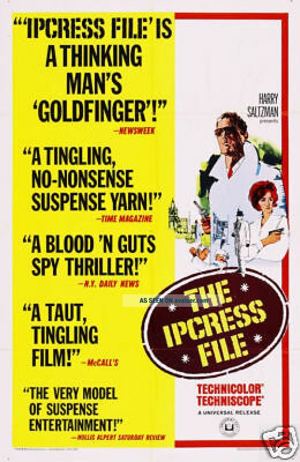 The Ipcress File Michael Caine Vintage Movie Poster | #29032581