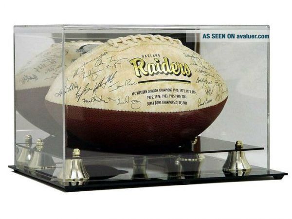 Saf - T - Gard NFL Football Deluxe Acrylic Display Case W/ Mirror Back ...