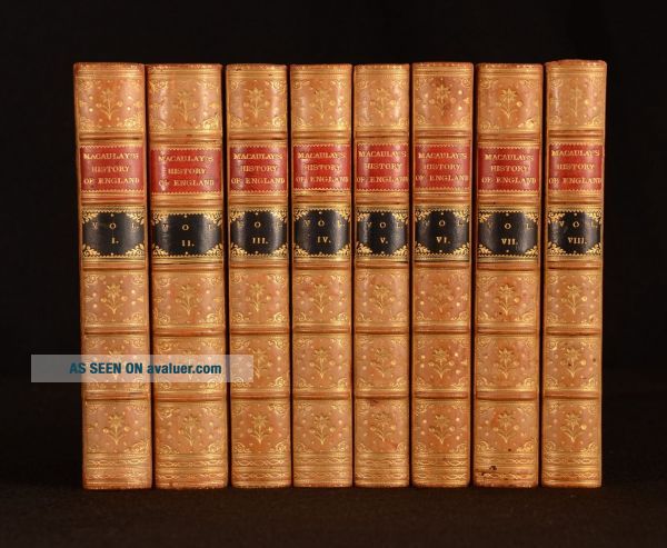 1882 8vols The History Of England Thomas Babington Macaulay Riviere ...