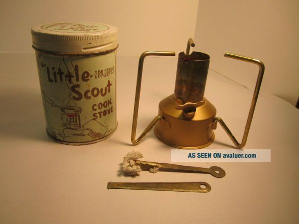 Vintage Little Injun Scout Camping Cook Stove In Tin Uses Coleman Fuel ...