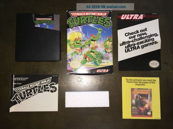 Vintage Teenage Mutant Ninja Turtles TMNT NES Nintendo Video Game 1989 ...