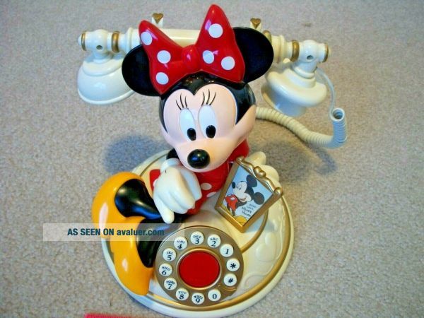 Vintage Walt Disney Minnie Mouse Desk Telephone - Rotary | #29205470