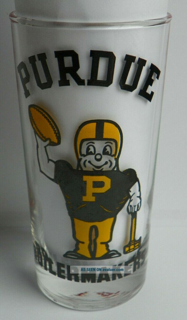 Vintage 1967 Purdue Boilermakers Football Rose Bowl Champions Glass ...