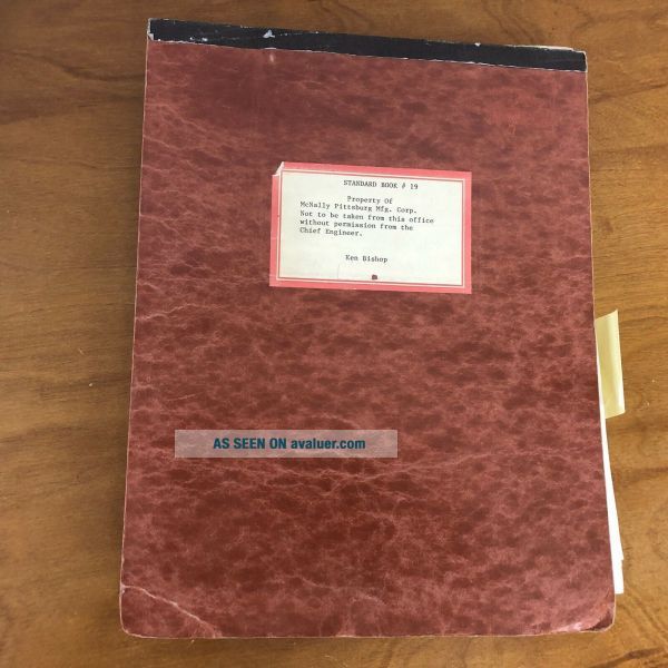Vtg Pittsburg McNally Manufacturing Engineering Drawings Drafting Room ...