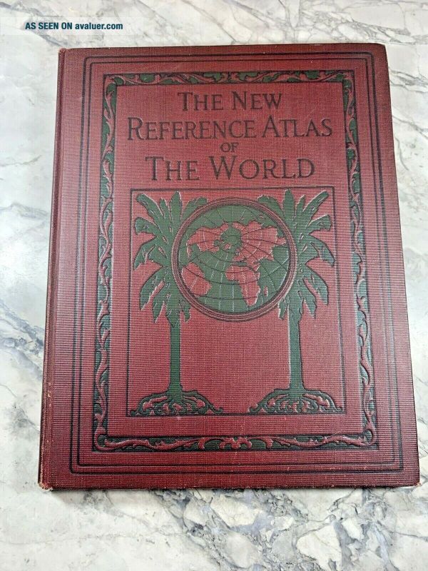 1924 Antique History Book " Reference Atlas Of The World " Maps | #29226651