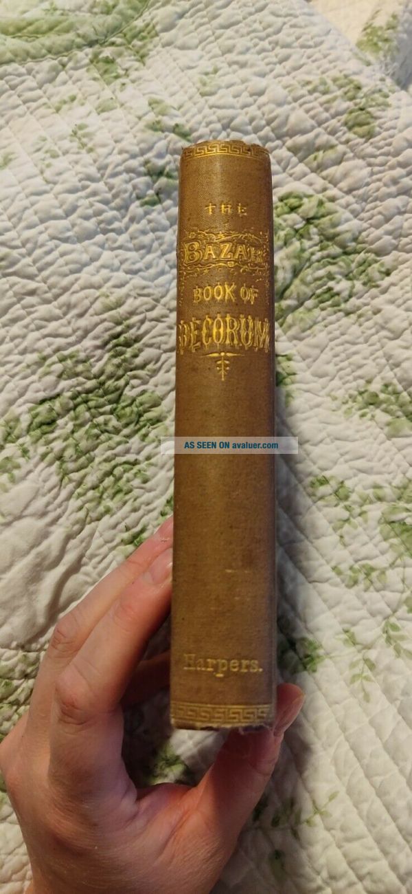 1875 The Bizarre Book Of Decorum Antique Victorian Era Etiquette Book ...