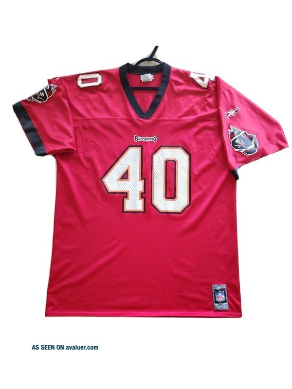 Vintage Mike Alstott 40 Tampa Bay Buccaneers NFL Reebok Jersey Mens XL ...