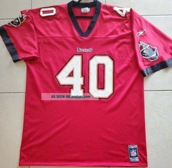 Vintage Mike Alstott 40 Tampa Bay Buccaneers NFL Reebok Jersey Mens XL ...