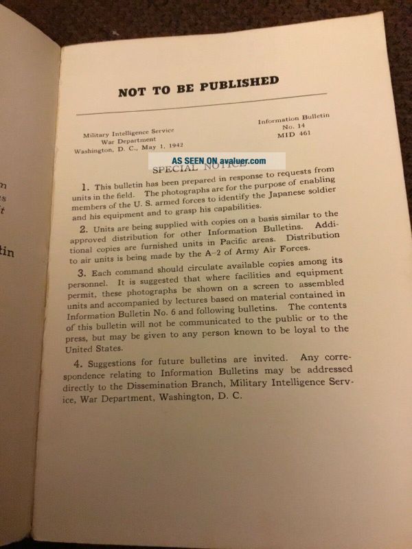 Japanese Ground And Air Forces: Military Intelligence Service Info ...