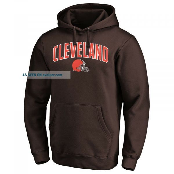 Men ' S Cleveland Browns NFL Pro Line Brown Iconic Engage Arch Pullover ...