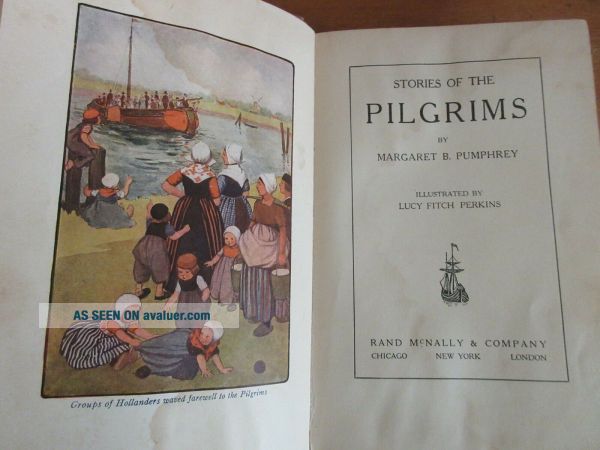 Old STORIES OF THE PILGRIMS Book MAYFLOWER PLYMOUTH BAY INDIAN ...