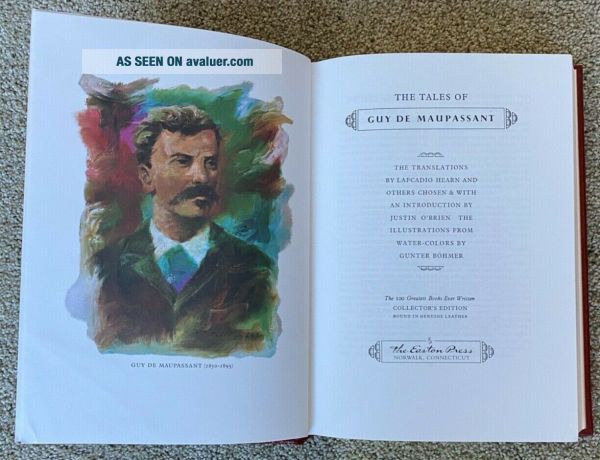 EASTON PRESS The Tales Of Maupassant - Illustrated - Like - Leather ...