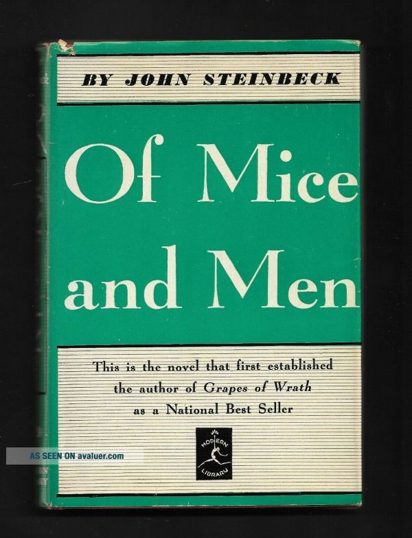 OF MICE AND MEN By JOHN STEINBECK HC W/DJ MODERN LIBRARY | #29610302