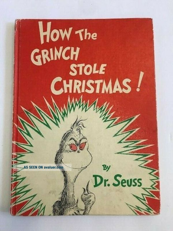 Vintage How The Grinch Stole Christmas Book 1957 HB Dr. Seuss Book Club ...