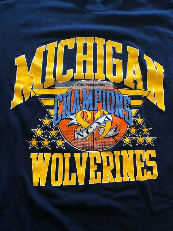 University Of Michigan Wolverines Vintage 1989 Basketball NCAA ...
