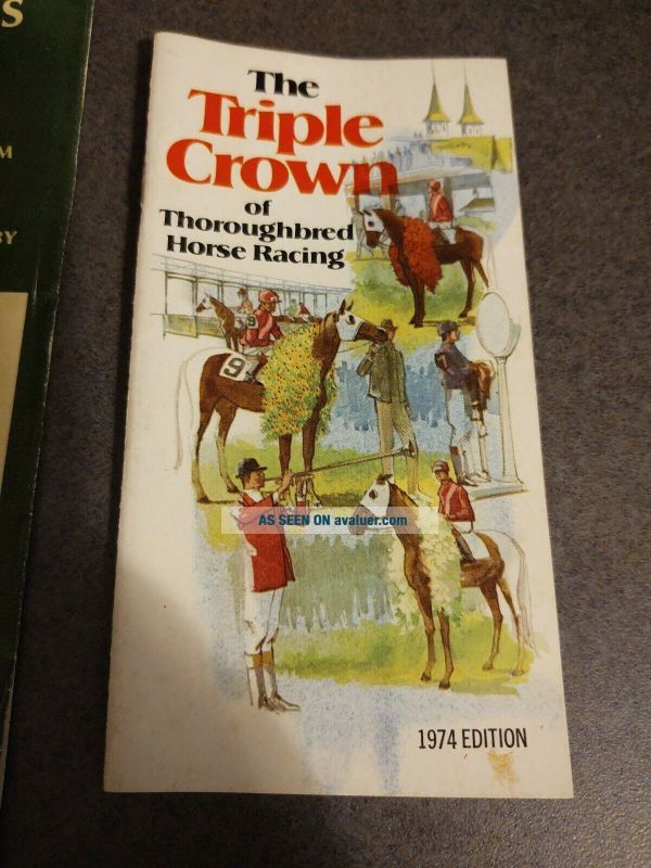 1974 Edition Triple Crown Thoroughbred Horse Racing Kentucky Derby ...
