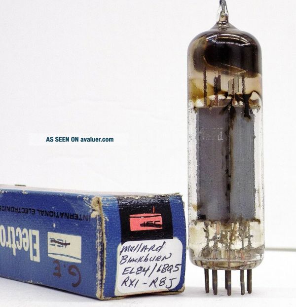 Mullard Blackburn Made RX1 RBJ 6BQ5/EL84 Vacuum Tube. Tests VERY GOOD ...