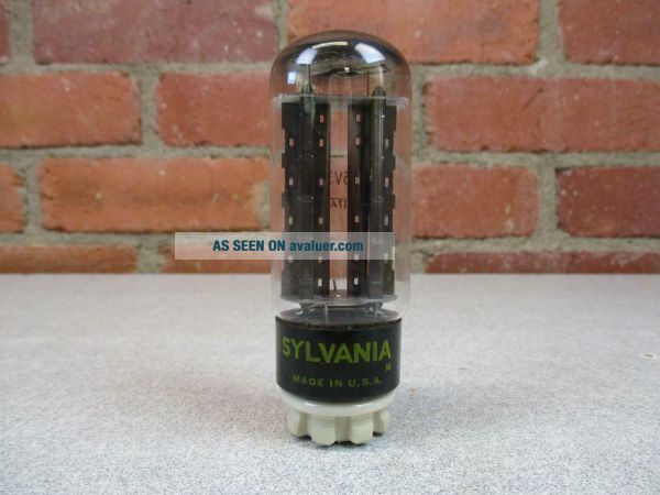 Sylvania 5V3 Rectifier Vacuum Tube Black Plate Dual [] Top Getter TV ...