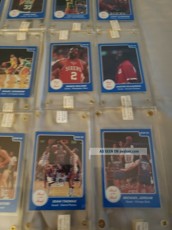 1986 STAR BASKETBALL BEST OF THE BEST JORDAN MAGIC KAREEM COMPLETE SET ...