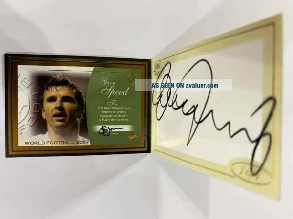 2007 Futera Unique World Football Framed Auto Autograph Card Gary Speed ...