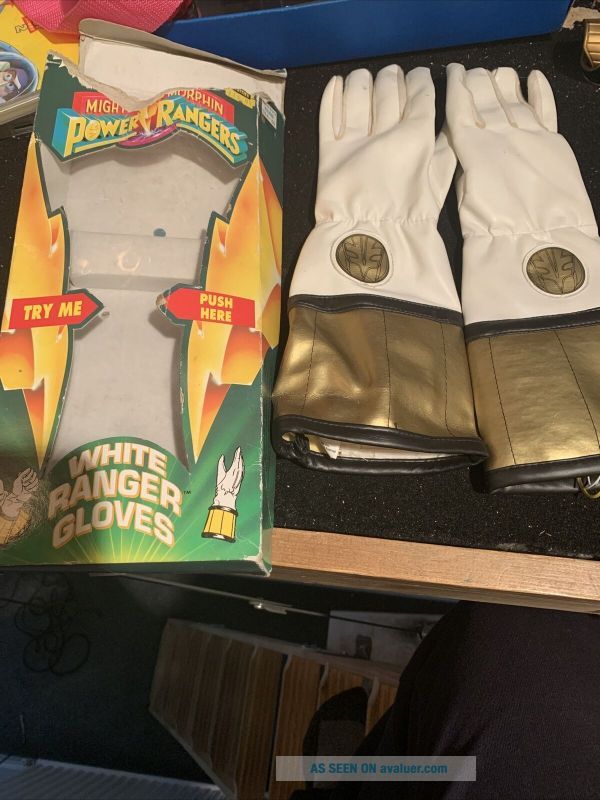 Rare Vintage Mighty Morphin Power Rangers Gloves Fancy Dress Costume ...