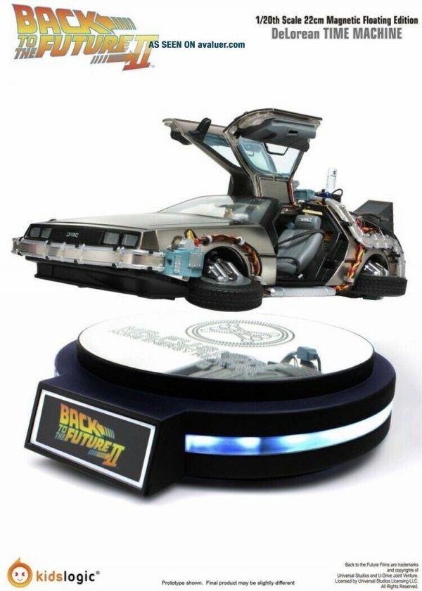 KIDS LOGIC BACK TO THE FUTURE II LEVITATING MAGNETIC DELOREAN BTTF RARE ...