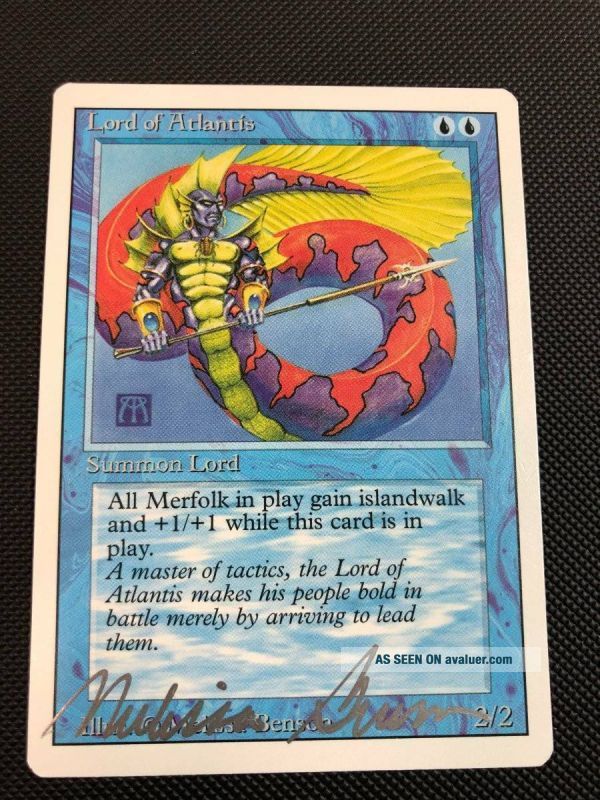 MTG Magic The Gathering Revised Lord Of Atlantis Signed 610 | #39298330
