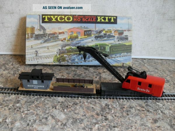Tyco Ho Scale Track Maintenance Car W/ Crane Combo | #39298816