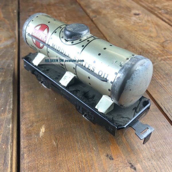 Marx O Train Tinplate Santa Fe Middle States Oil Tanker Tank Car 553 ...