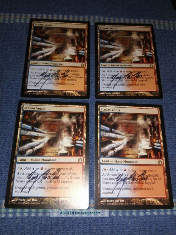 MTG Magic Artist Yeong - Hao Han Signed Steam Vents X4 Return To ...