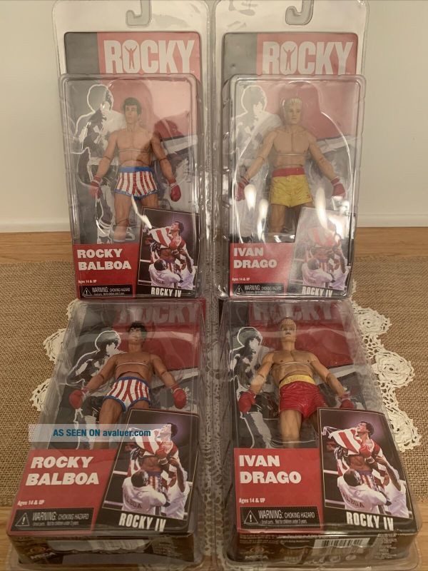 NECA ROCKY IV Ivan Drago Rocky Balboa Pre - Fight Post - Fight Bloody ...