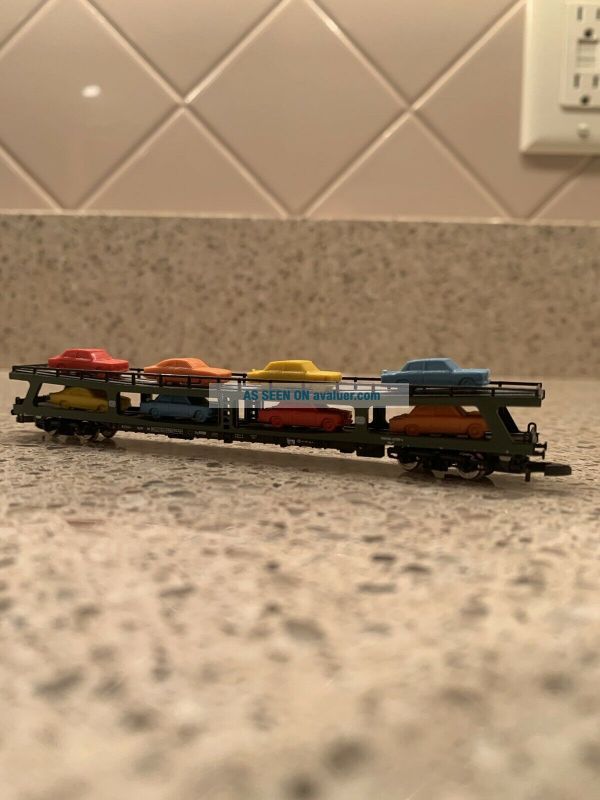 Marklin Mini Club Z Scale 8714 Auto Transport W/ 8 Cars Vintage German ...