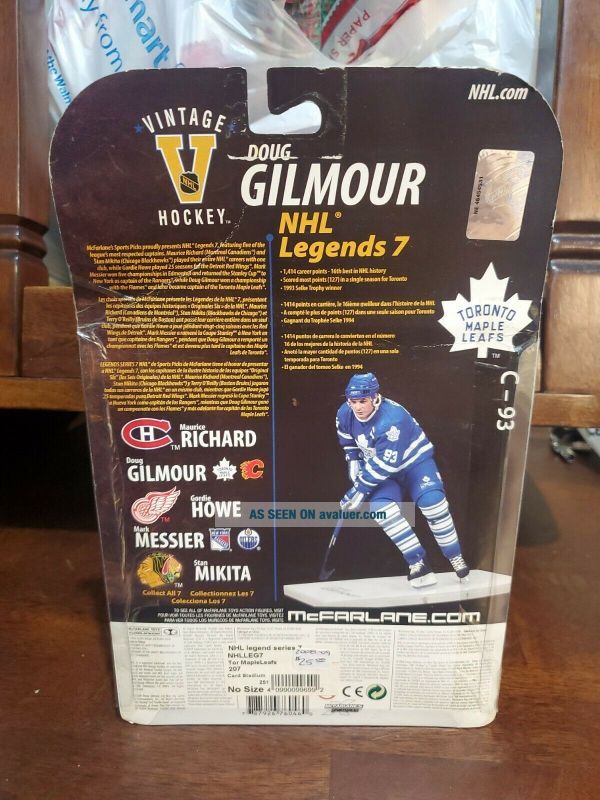 Mcfarlane NHL Vintage Legends 7 Series Doug Gilmour Toronto Maple Leafs ...