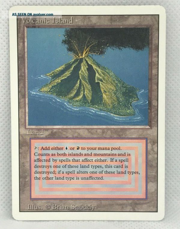 Revised Edition Volcanic Island Dual Land Magic: The Gathering Rare ...