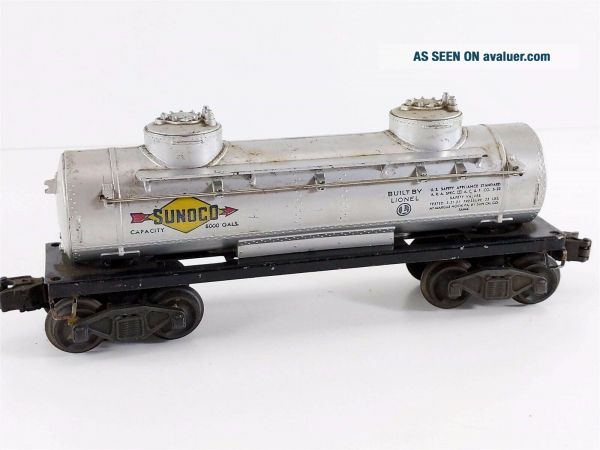 Lionel Postwar 2465 Sunoco Twin Dome Tank Car O Gauge | #39378768