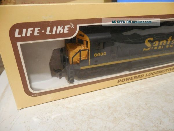 VINTAGE HO LIFE LIKE POWERED LOCOMOTIVE ENGINE SANTA FE 6682 BOXED ...