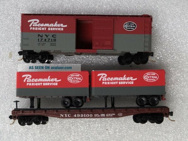 York Central Pacemaker Flat Car W/ Trailer, Boxcar (micro Trains) - N ...
