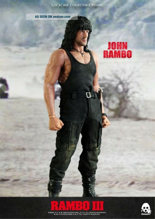 THREEZERO RAMBO III JOHN RAMBO SYLVESTER STALLONE 1:6 SCALE FIGURE ...