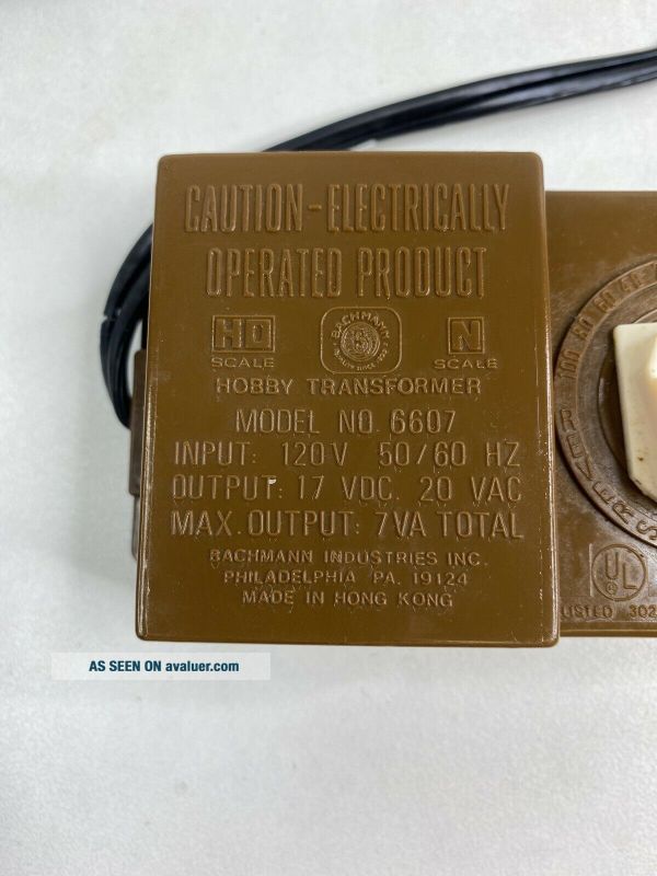 Bachmann Model 6607 Hobby Train Transformer HO & N Scale | #39437073