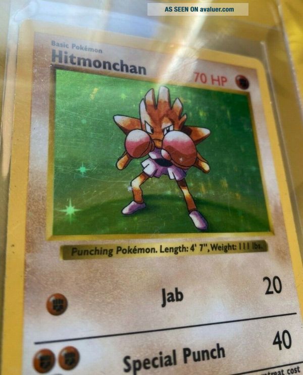 Hitmonchan 7/102 Shadowless Holo Rare Base Set Pokemon Card WotC LP ...