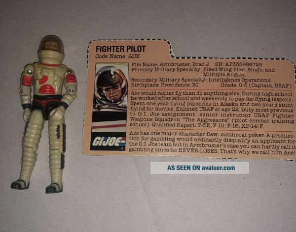 Gi Joe Ace Fighter Pilot Complete With Helmet And File Card | #39529860