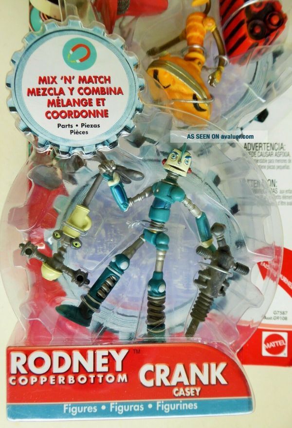 MATTEL ROBOTS THE MOVIE RODNEY AND CRANK ACTION FIGURE IN BLISTER ...