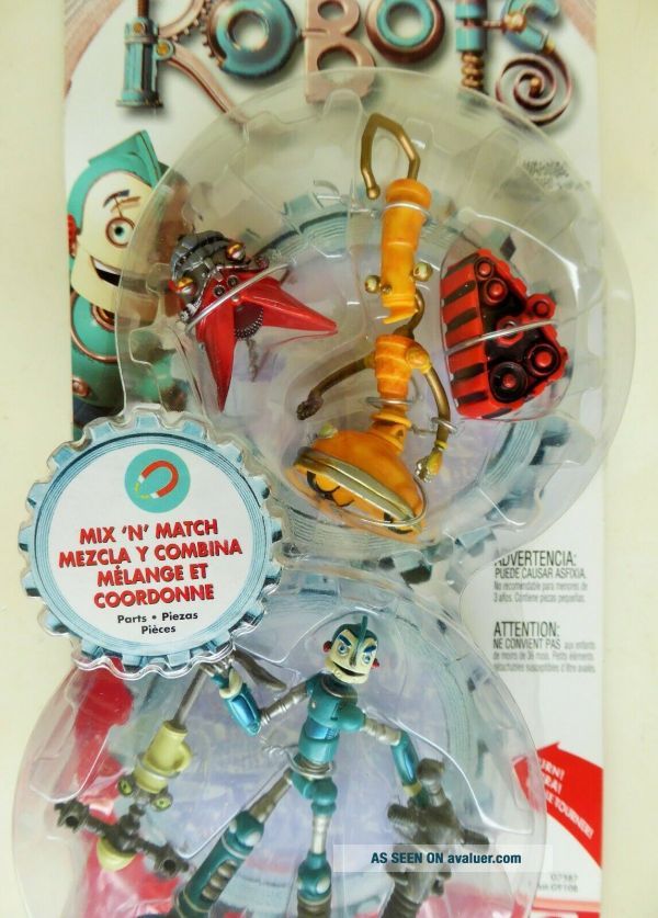 MATTEL ROBOTS THE MOVIE RODNEY AND CRANK ACTION FIGURE IN BLISTER ...
