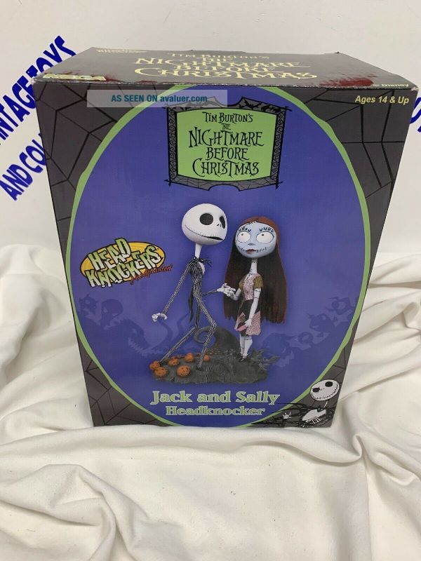NECA NIGHTMARE BEFORE CHRISTMAS JACK AND DALLY HEADKNOCKER SEALED/NEW ...