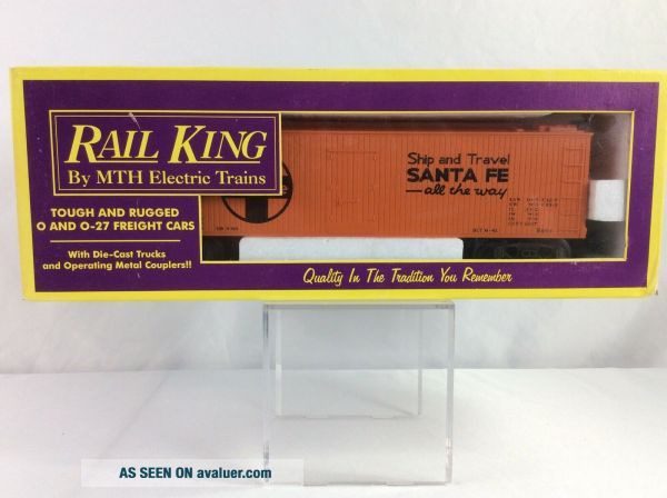 MTH Rail King 3 Rail Santa Fe Refrigerated Freight Train Car Rd SFRD ...