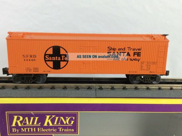 MTH Rail King 3 Rail Santa Fe Refrigerated Freight Train Car Rd SFRD ...