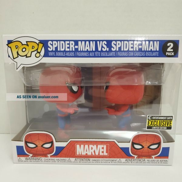 Funko Pop SpiderMan Vs Spiderman Imposter 2 Pack Entertainment Earth ...