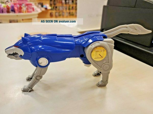 Vintage Mighty Morphin Power Rangers Deluxe Ninja Megazord Blue Wolf ...