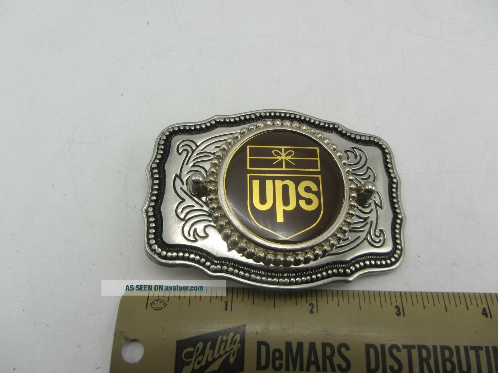 Vintage UPS United Parcel Service Service Logo Belt Buckle | #39668485