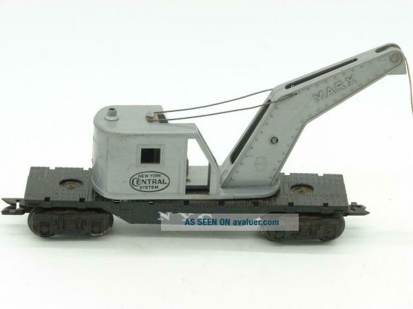 Marx Trains York Central Crane Car On Deluxe Trucks Or Fix | #39663081